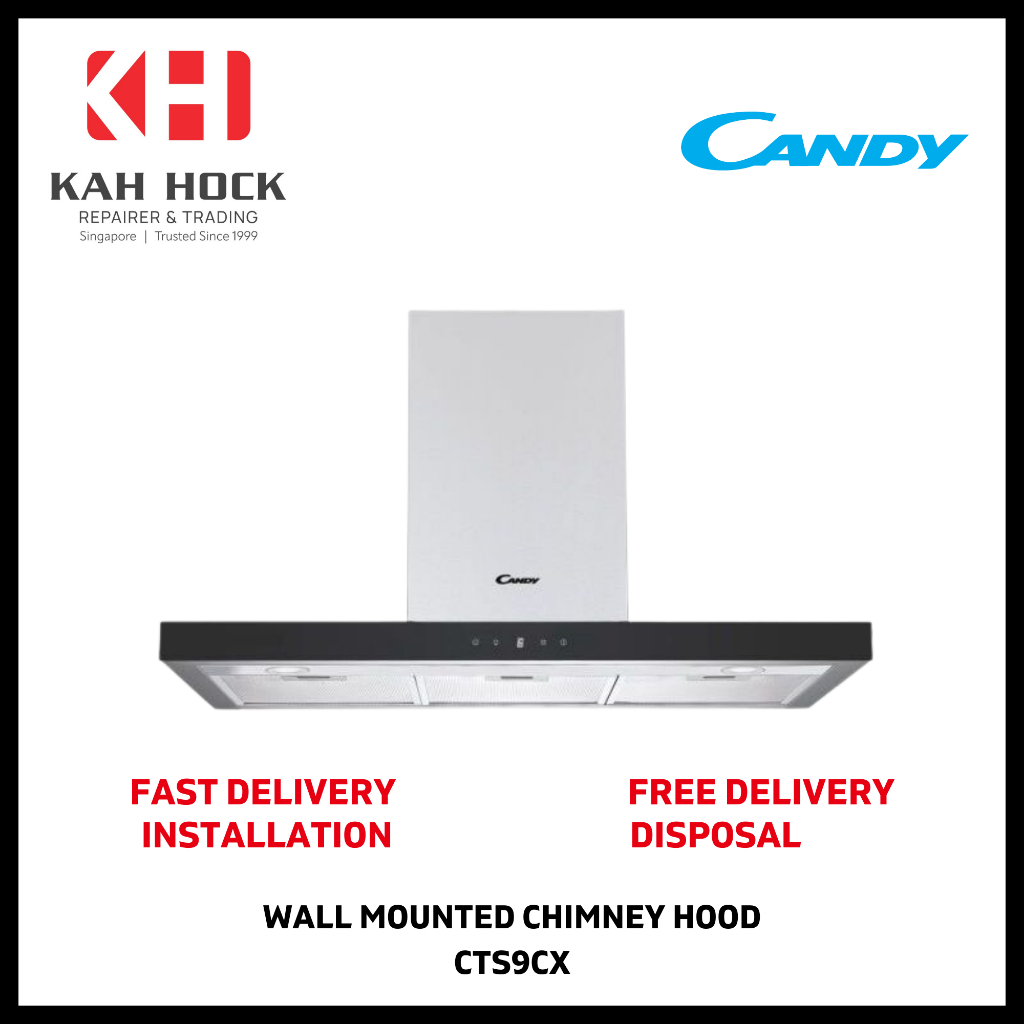 CANDY CTS9CX WALL MOUNTED CHIMNEY HOOD - 2 YEARS MANUFACTURER WARRANTY ...