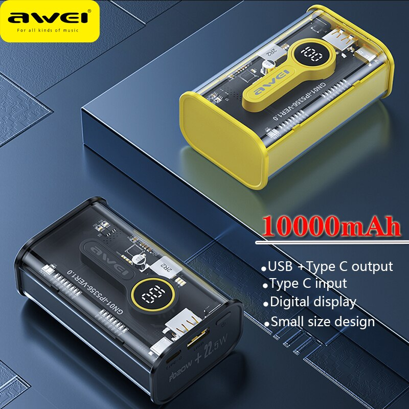 [SG] Awei Polymer Power Bank PD 20W + 22.5W Fast Charging 10000mAh ...