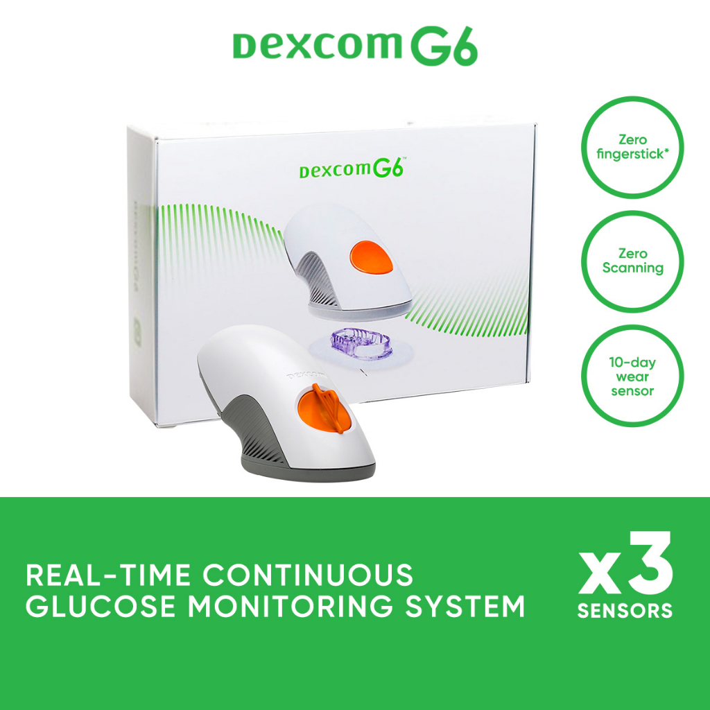 Dexcom G6 - 3x Sensors + FREE 1x Transmitter | Shopee Singapore