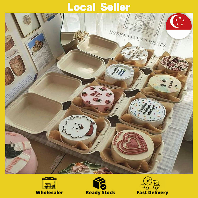 🔥Ready Stock🔥(50 Pcs) 4 Inch Small Cake Box | Disposable Packaging ...