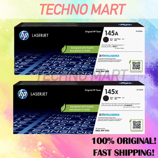 [SG Local Stock] Original HP 145A W1450A HP 145X W1450X Black Toner ...