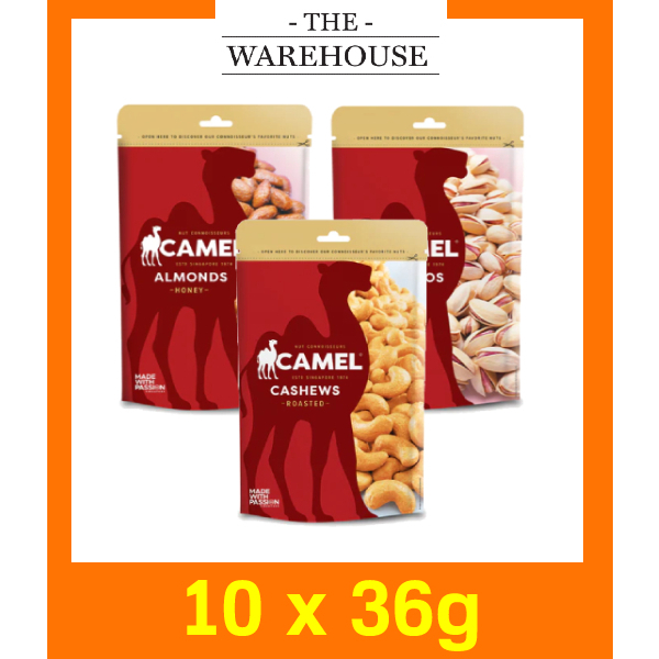 Camel Nuts 10 x 36g ( Pistachios, Cashew, Almond ) - Local Stock | Shopee Singapore