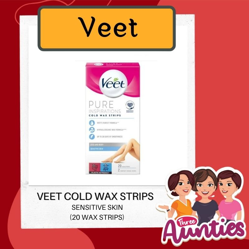 Veet Hair Removal Wax Strips Normal Sensitive Skin 20s 40s Mix And Match Shopee Singapore