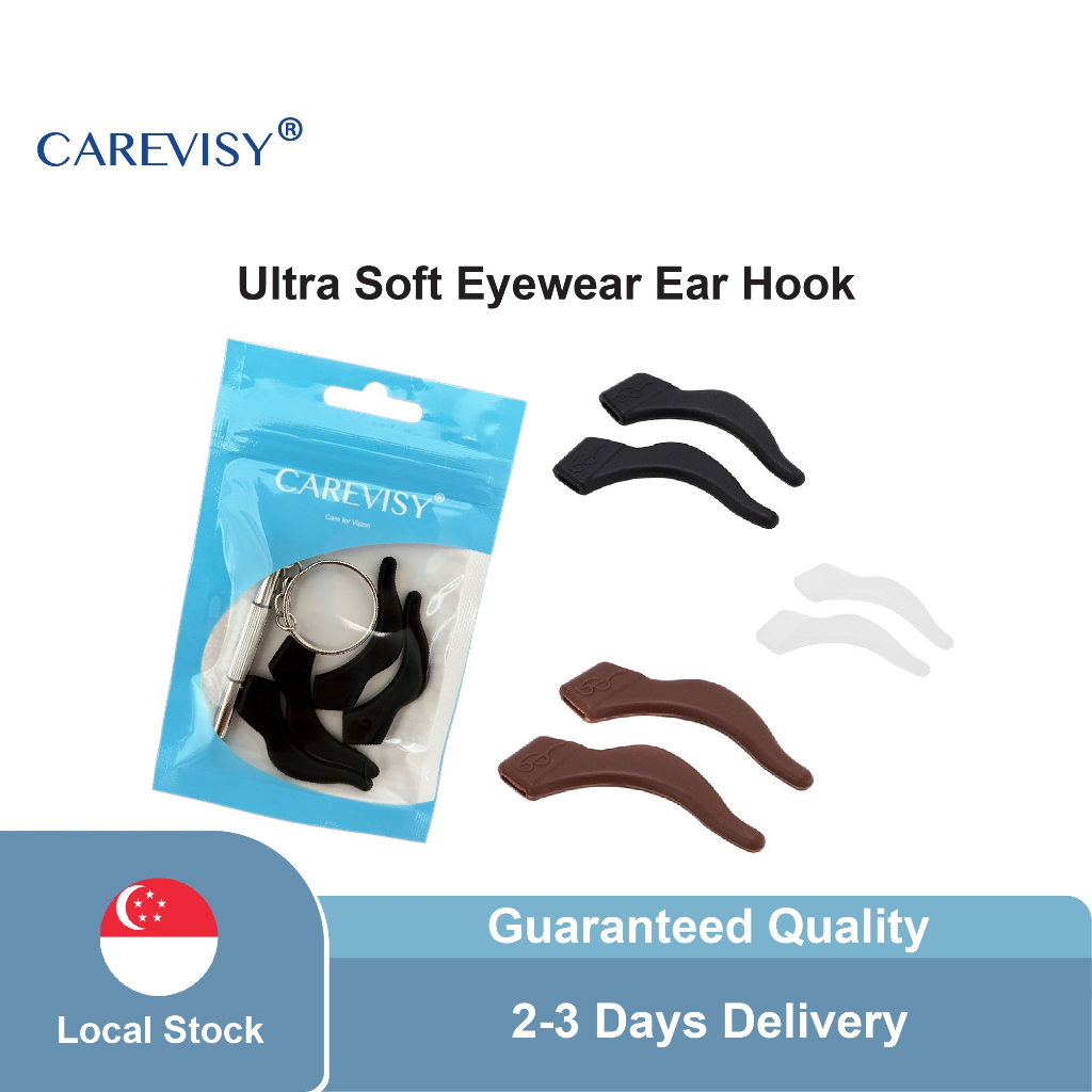 CAREVISY 2 pairs Spectacle Ear Hook Anti Slip Silicone Eyeglasses Ear ...