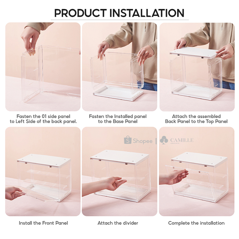 Popmart Acrylic Display Box For Labubu Molly Figurine Display Case With ...