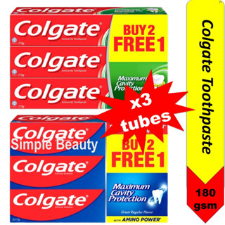 Colgate Maximum Cavity Protection Toothpaste, 180g [Bundle 3 Tubes ...