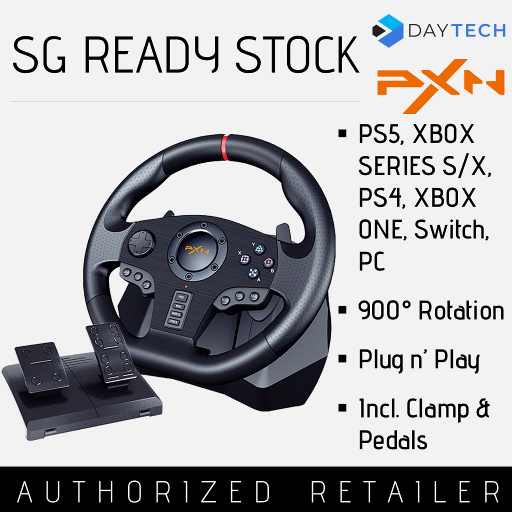 [SG Stock] PXN V3II V900 V9 V10 Gaming Steering Wheel for Racing on PS5 XBOX Series PC PS4 Xbox ...