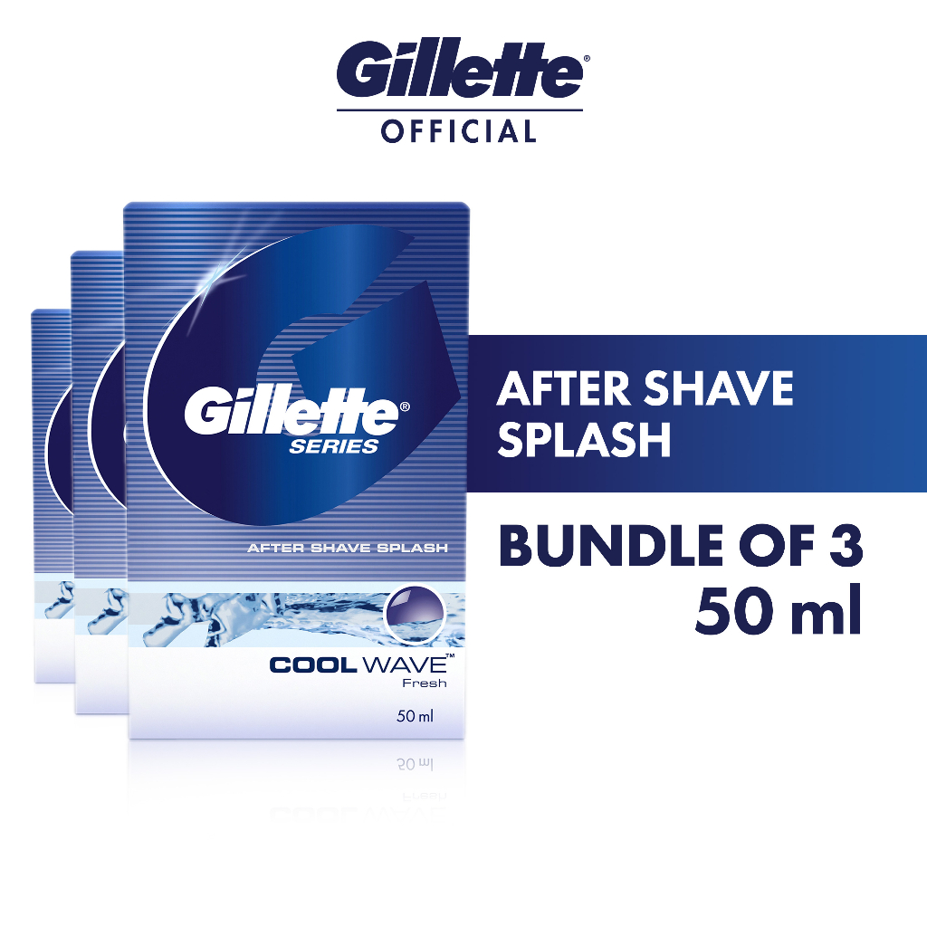 [Bundle of 3] Gillette Series After Shave Splash Cool Wave Fresh 50ml ...