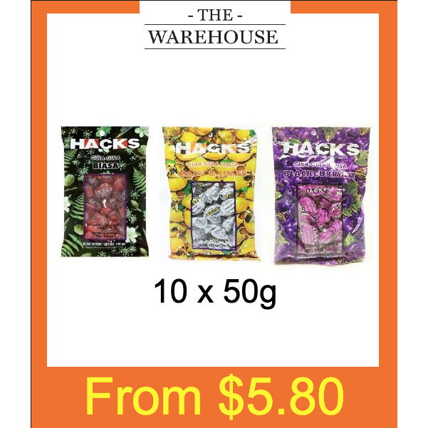 Hacks Sweets 10 packs x 50g (Local Stock) | Shopee Singapore
