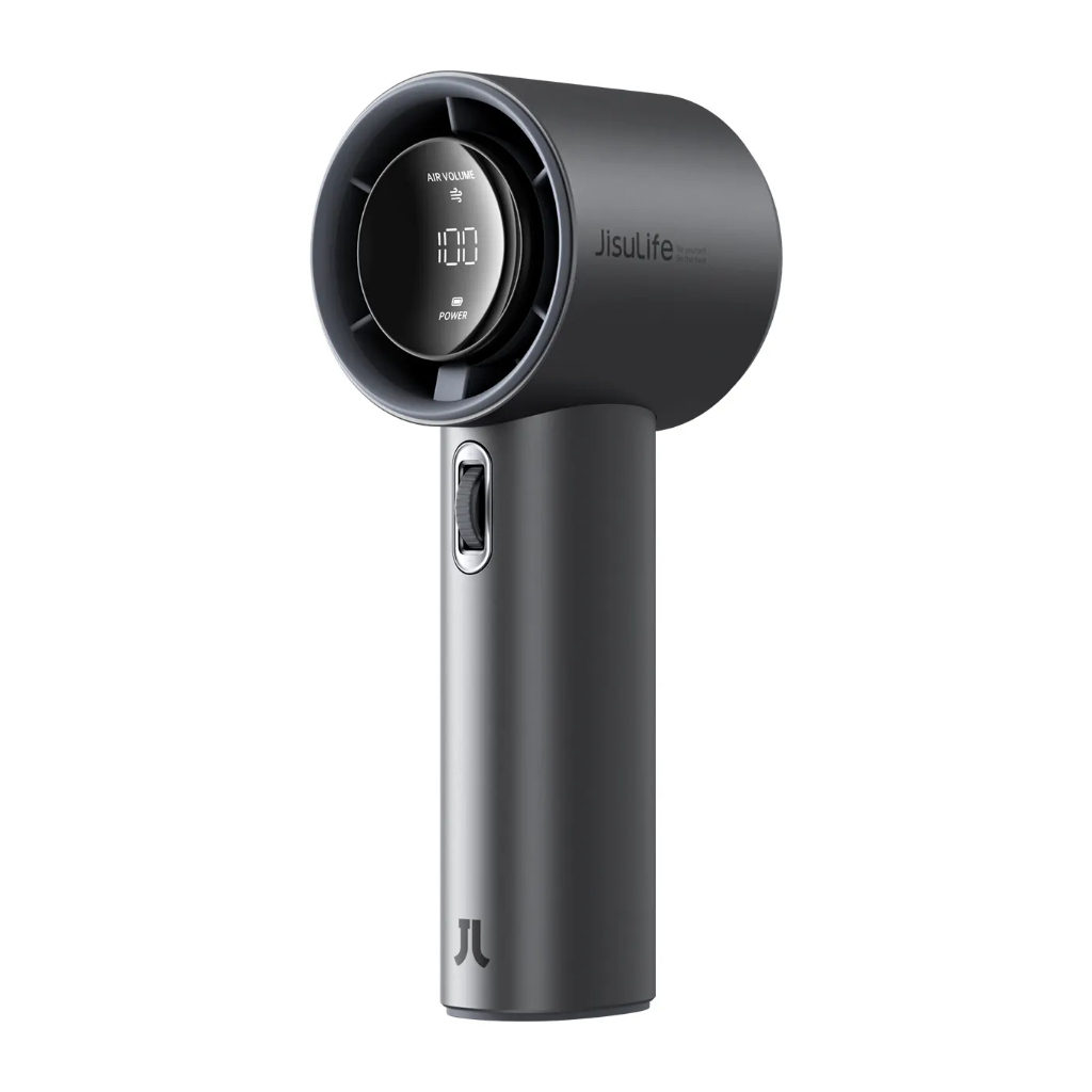 JISULIFE Portable Mini Handheld Fan 5000mAh LED Display Aluminum Alloy ...