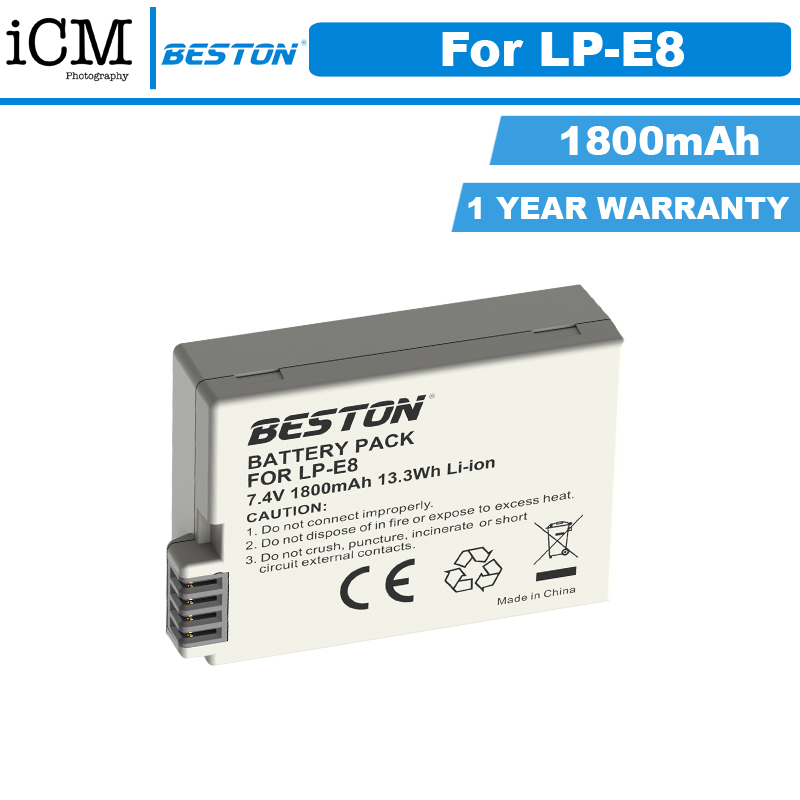 Beston Canon LP-E8 replacement battery - 1 Year Warranty | Shopee Singapore