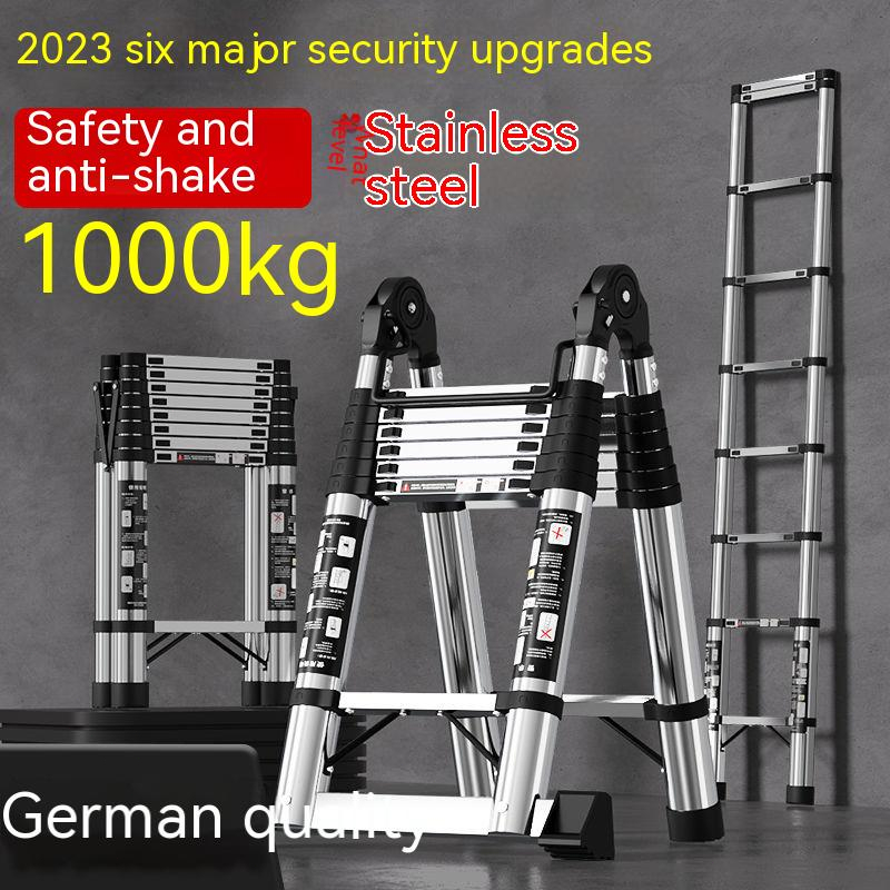 Aluminum Alloy Telescopic Ladder Folding Ladder Home Indoor Telescopic ...