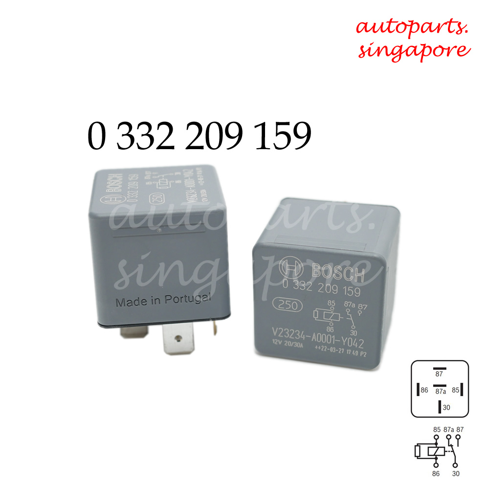 Bosch Automotive Relay 5 pin Mini relay 87 87A 12VDC with Resistor Made ...