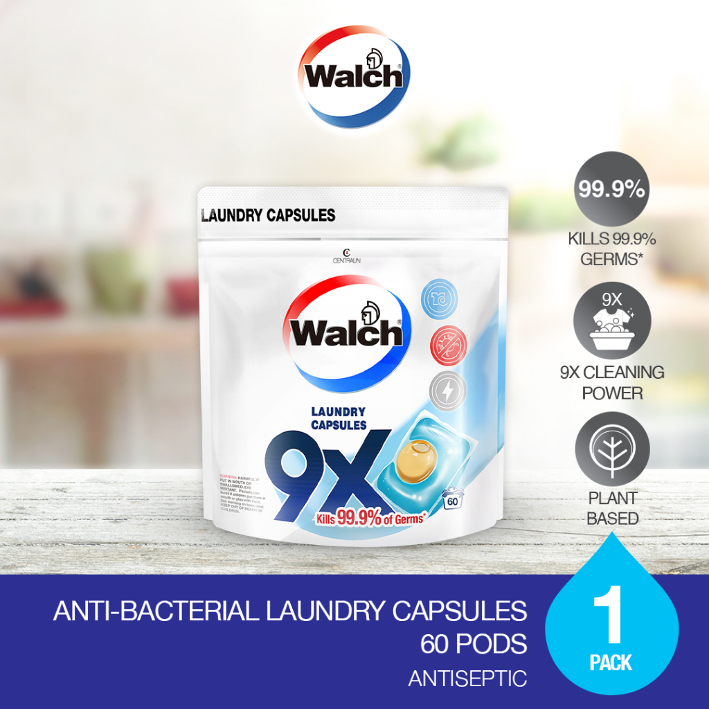 Walch® Anti-bacterial Laundry Capsules 60 Pods | Shopee Singapore