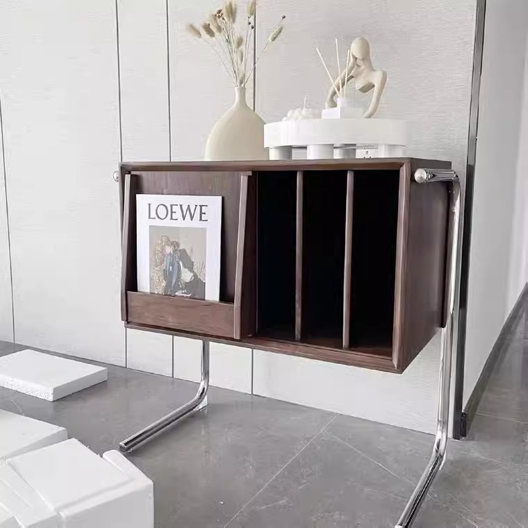 Nordic Cupboard Sofa Side Book Shelf Magazine Cabinet Solid Wood ...