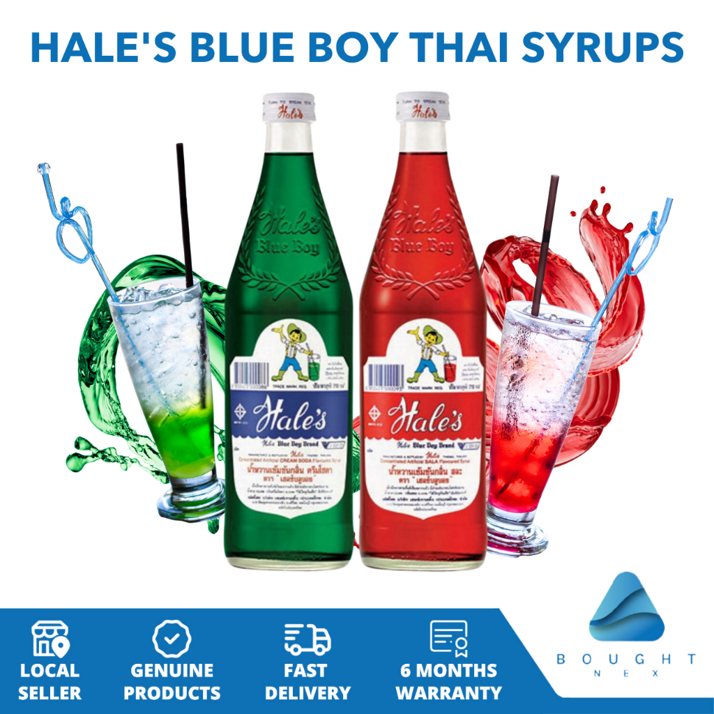 Hale's Blue Boy Thai Syrups 710ml Halal, Sala Cream Soda Cordial Syrup ...