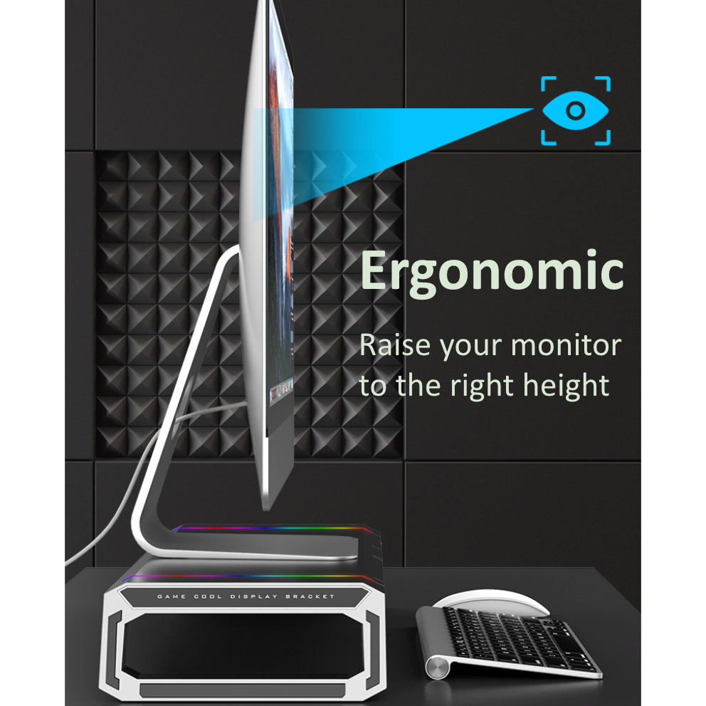 [SG Ready Stock] Z Tech Monitor Stand Foldable Sides 4 USB Connectors ...