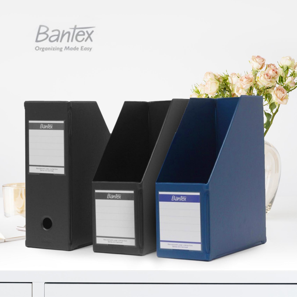 A4 BANTEX 4016-4012 PVC MAGAZINE FILE 10 CM DOUBLE SPINE LABEL | Shopee ...