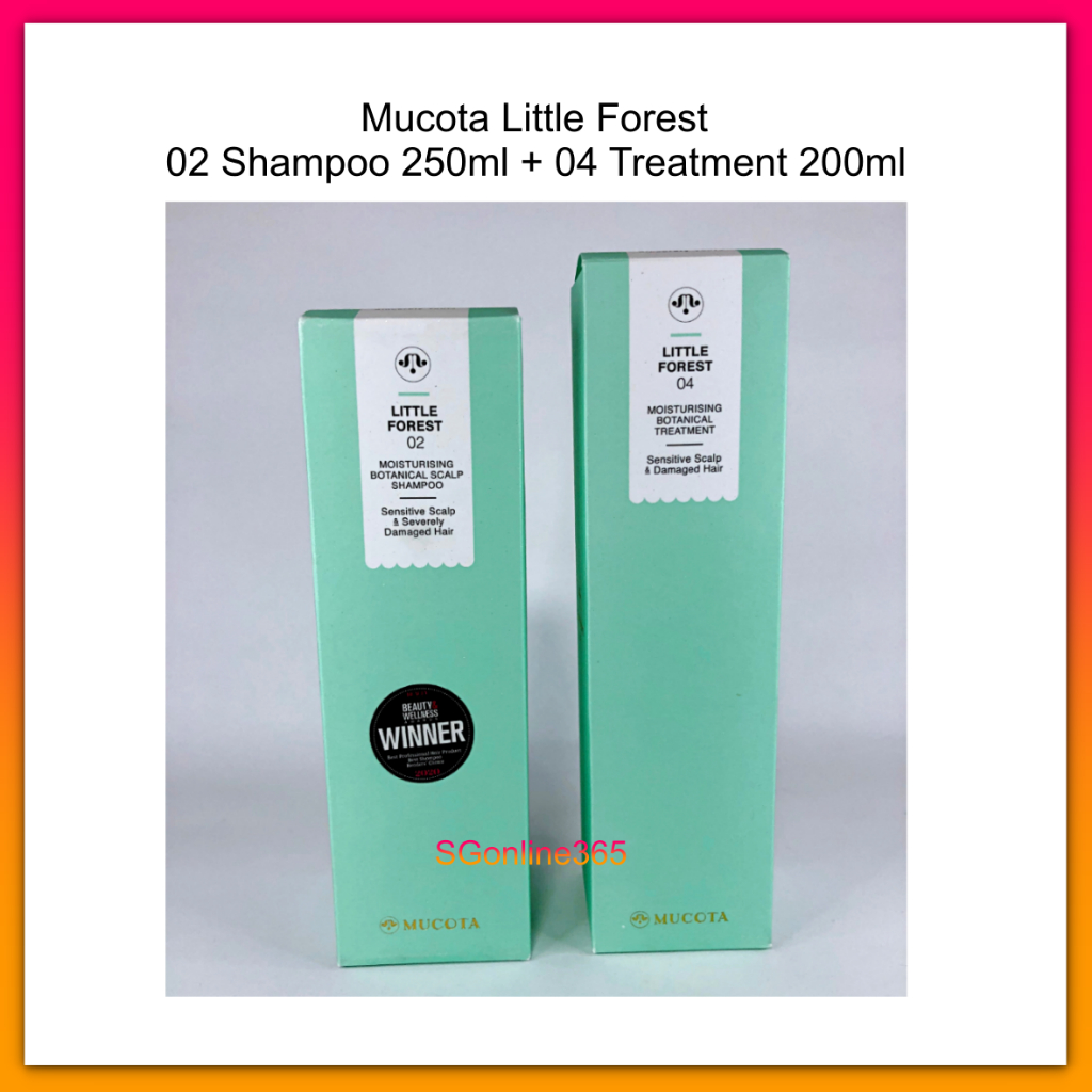 Mucota Little Forest 02 Shampoo 250ml + 04 Daily Treatment 200ml (For Sensitive Scalp & Mildly ...