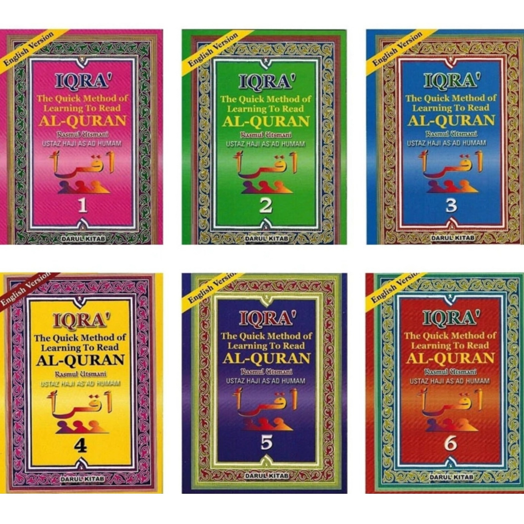IQRA - Quick Method of Learning To Read Al-Quran in English (6 books in ...
