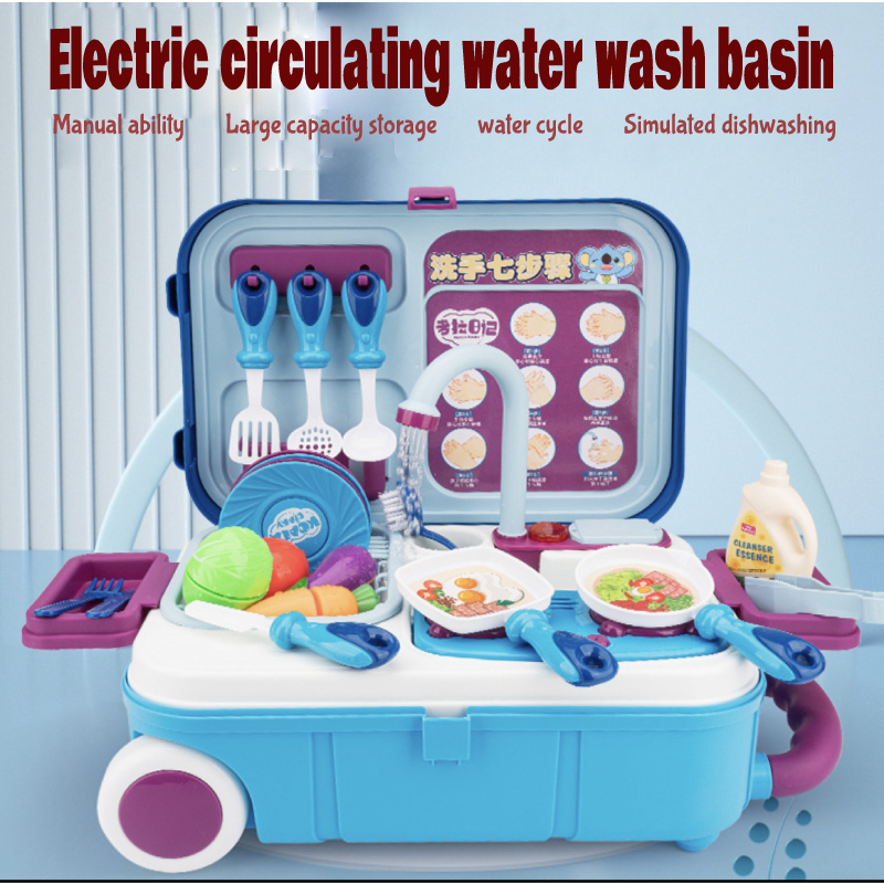 Children Electric Kitchen Dish Washing Toy Early Educational Pretend ...