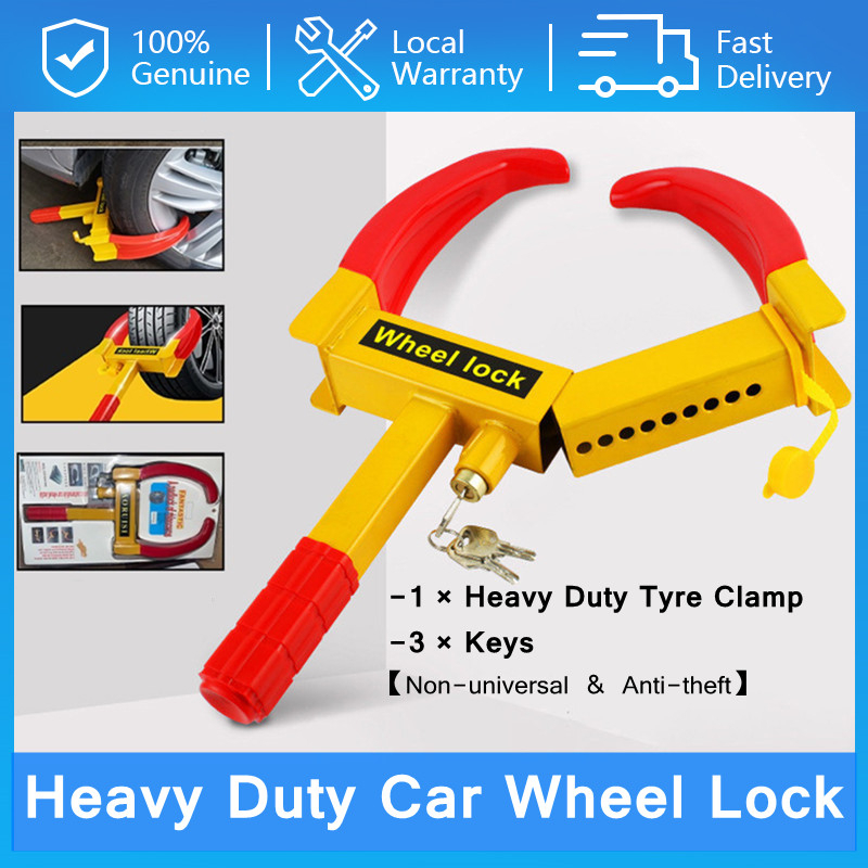 Heavy Duty Car Wheel Lock Tire Security Lock Clamp Anti-theft Tyre ...
