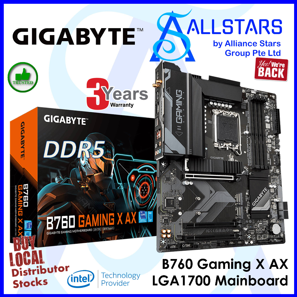 Gigabyte B760 Gaming X AX / Gaming X / B760 Gaming X AX Intel LGA1700 ...
