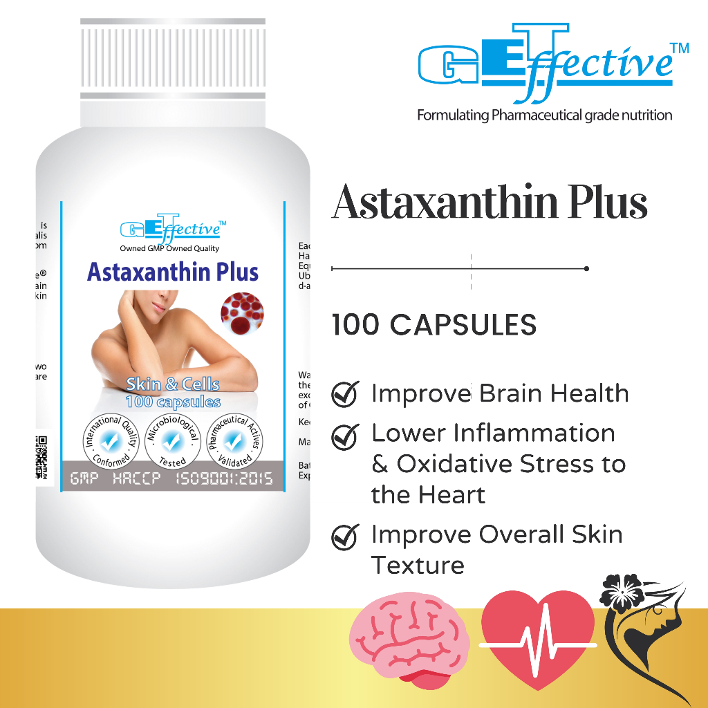 GET Effective Astaxanthin Plus [30/100 caps] - Lower Inflammation ...
