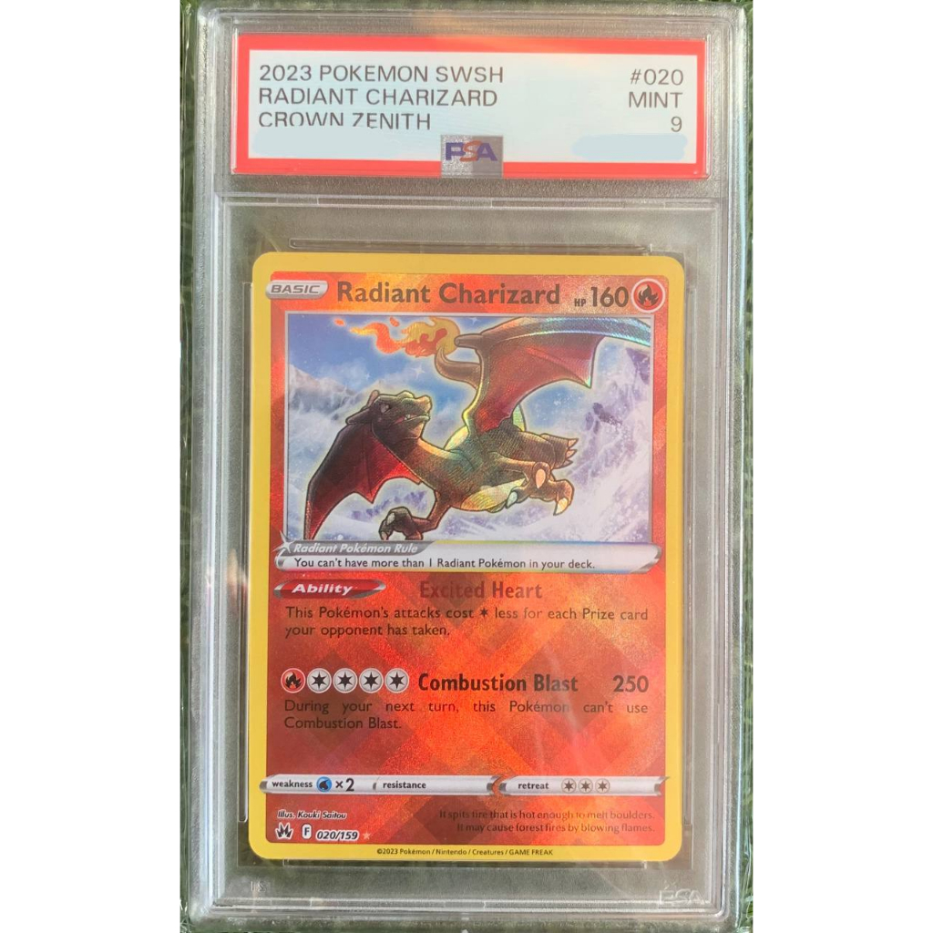 2023 POKEMON SWSH RADIANT CHARIZARD CROWN ZENITH PSA GRADE 9 | Shopee ...