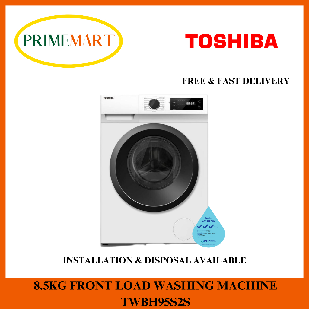 TOSHIBA TW-BH95S2S 8.5KG BLDC FRONT LOAD WASHING MACHINE - 2 YEARS TOSHIBA WARRANTY + FREE ...