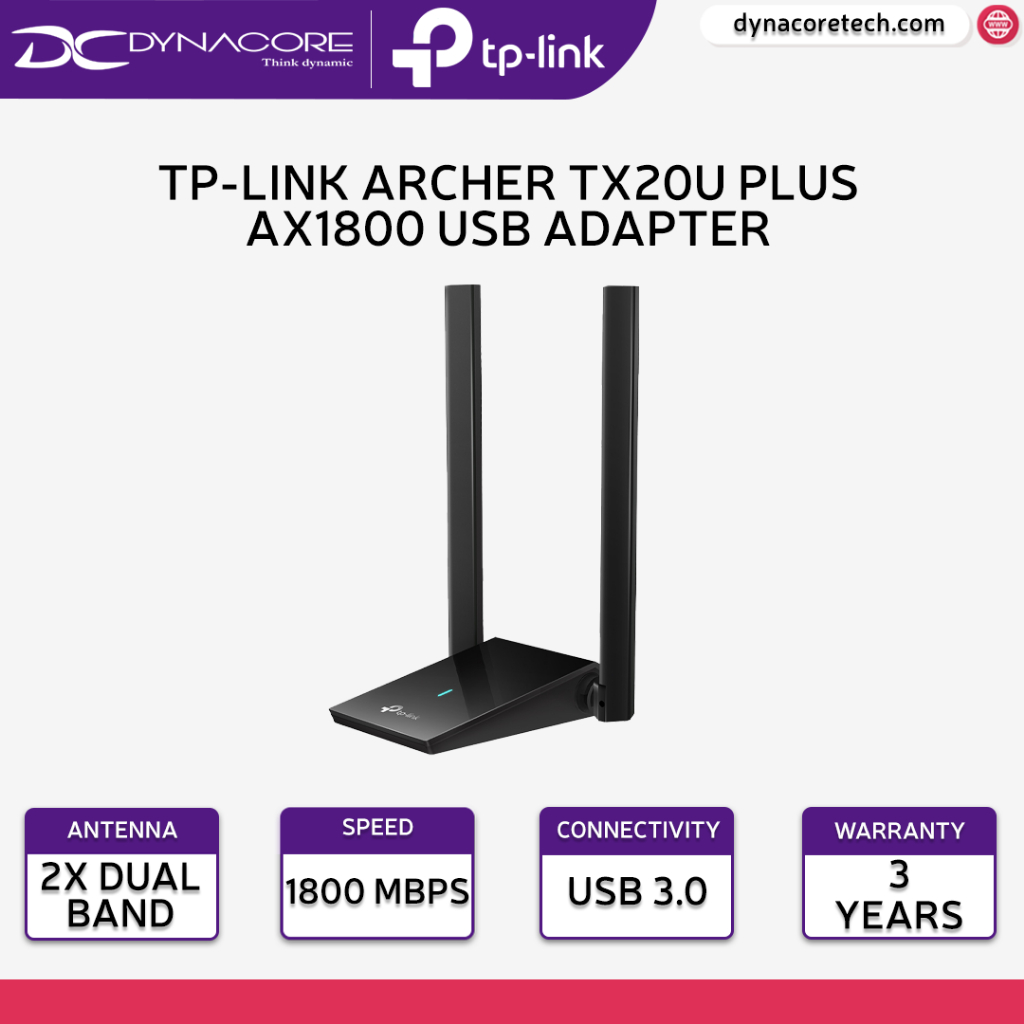 DYNACORE - TP-LINK Archer TX20U Plus AX1800 High Gain Dual Antennas Wi ...