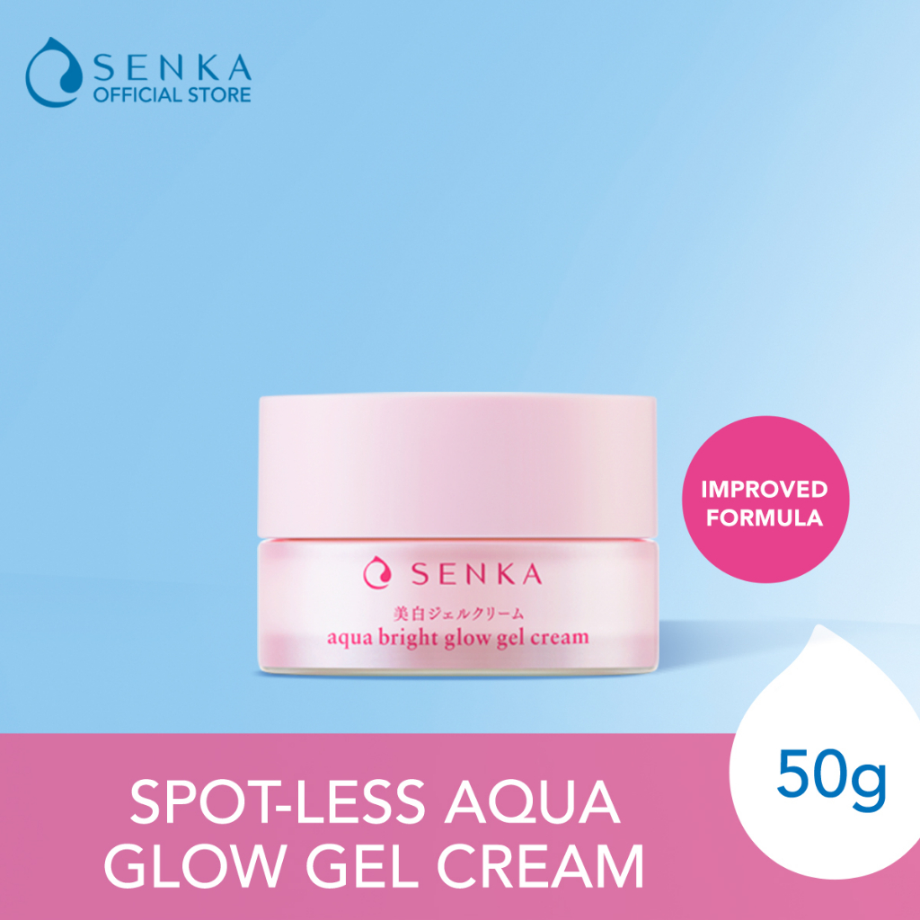 Senka Aqua Bright Glow Gel Cream 50G | Shopee Singapore