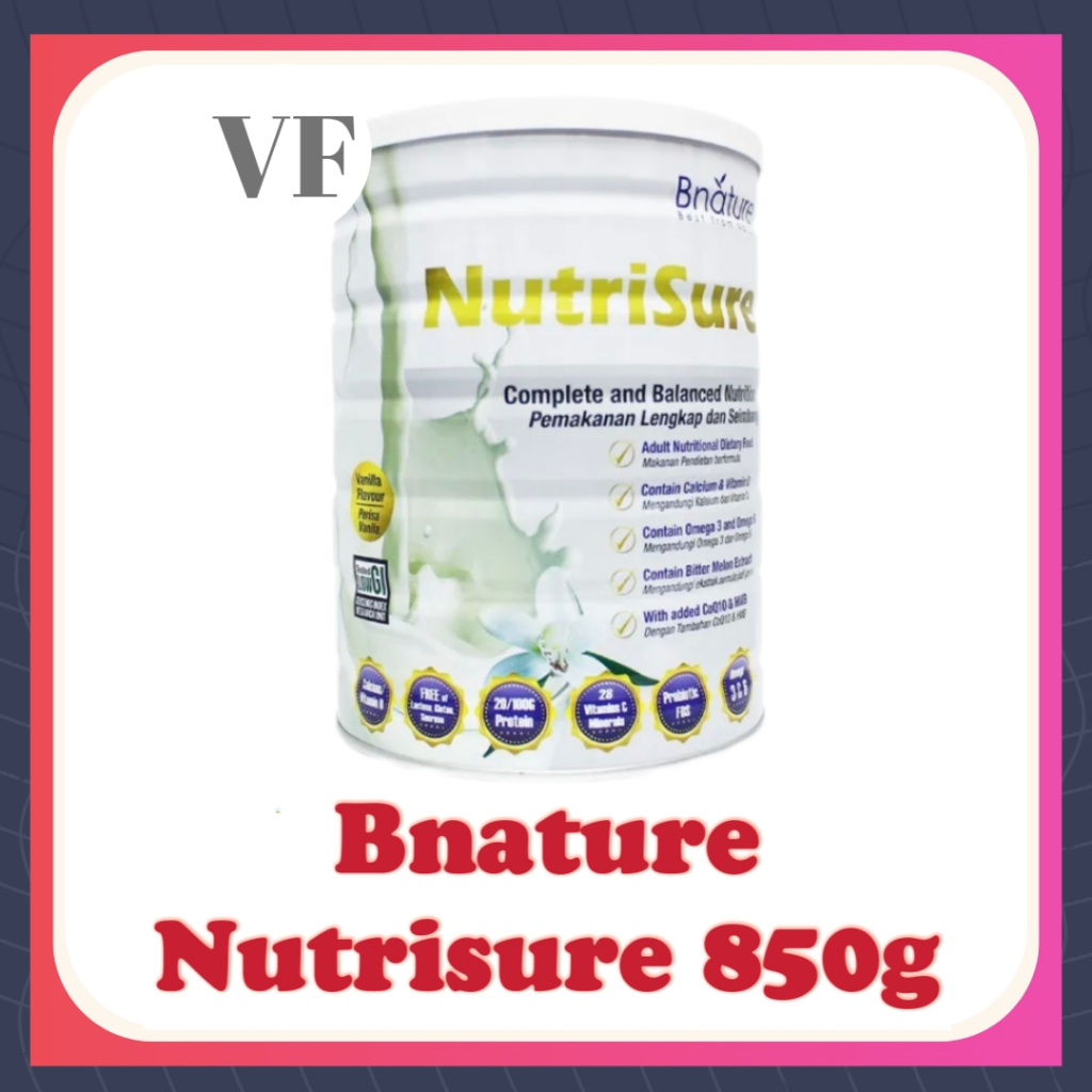 Bnature NutriSure 850g Vanilla - Complete and Balanced Nutrition ...