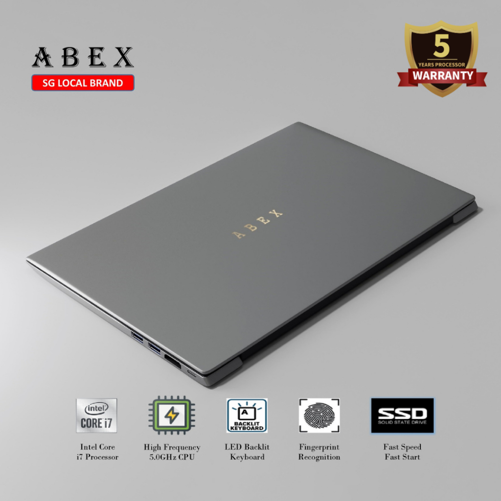 ABEX LUMINA AX55 i7 Slim & Lightweight Laptop / 32GB RAM / 1TB SSD / SG ...