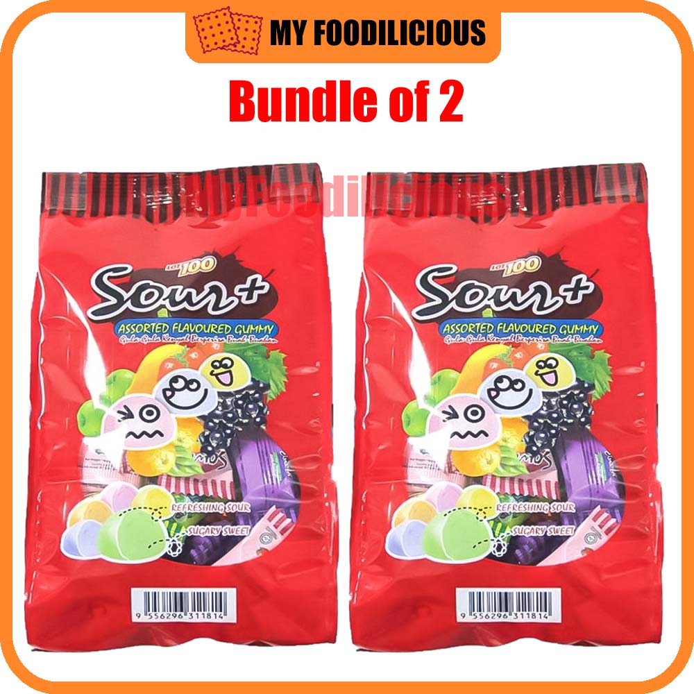 Lot 100 Assorted Sour Gummy 580g Sweet Candy Party Birthday Children ...