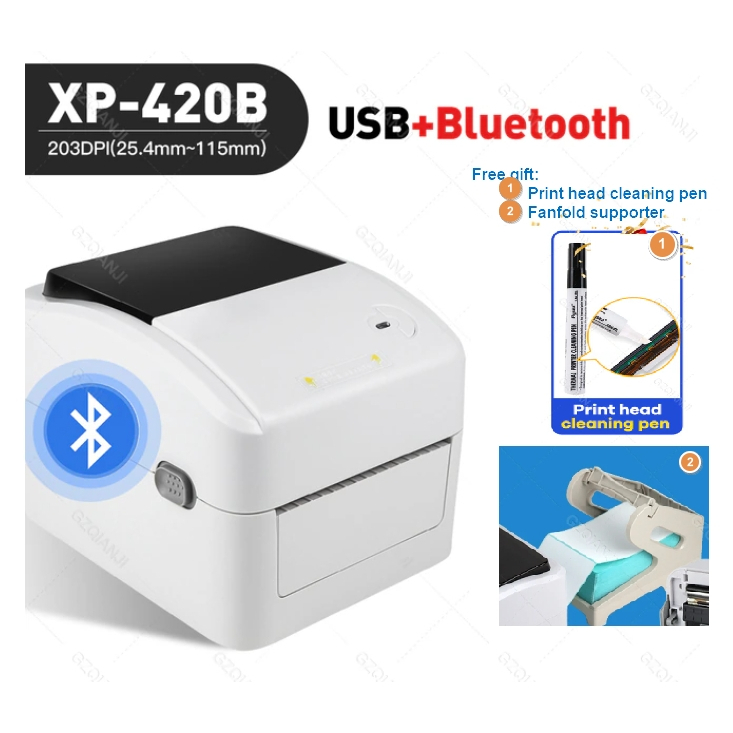 Xprinter 420B Thermal Label Printer with USB & Bluetooth, A6 size ...