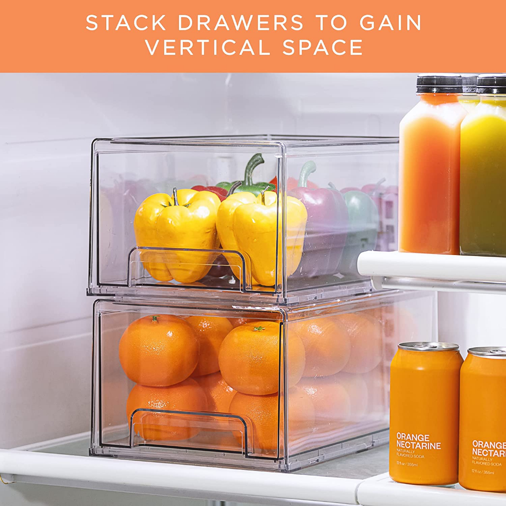 [SG STOCK]Anan Acrylic Fridge Organizer Drawer Freeze Organiser ...