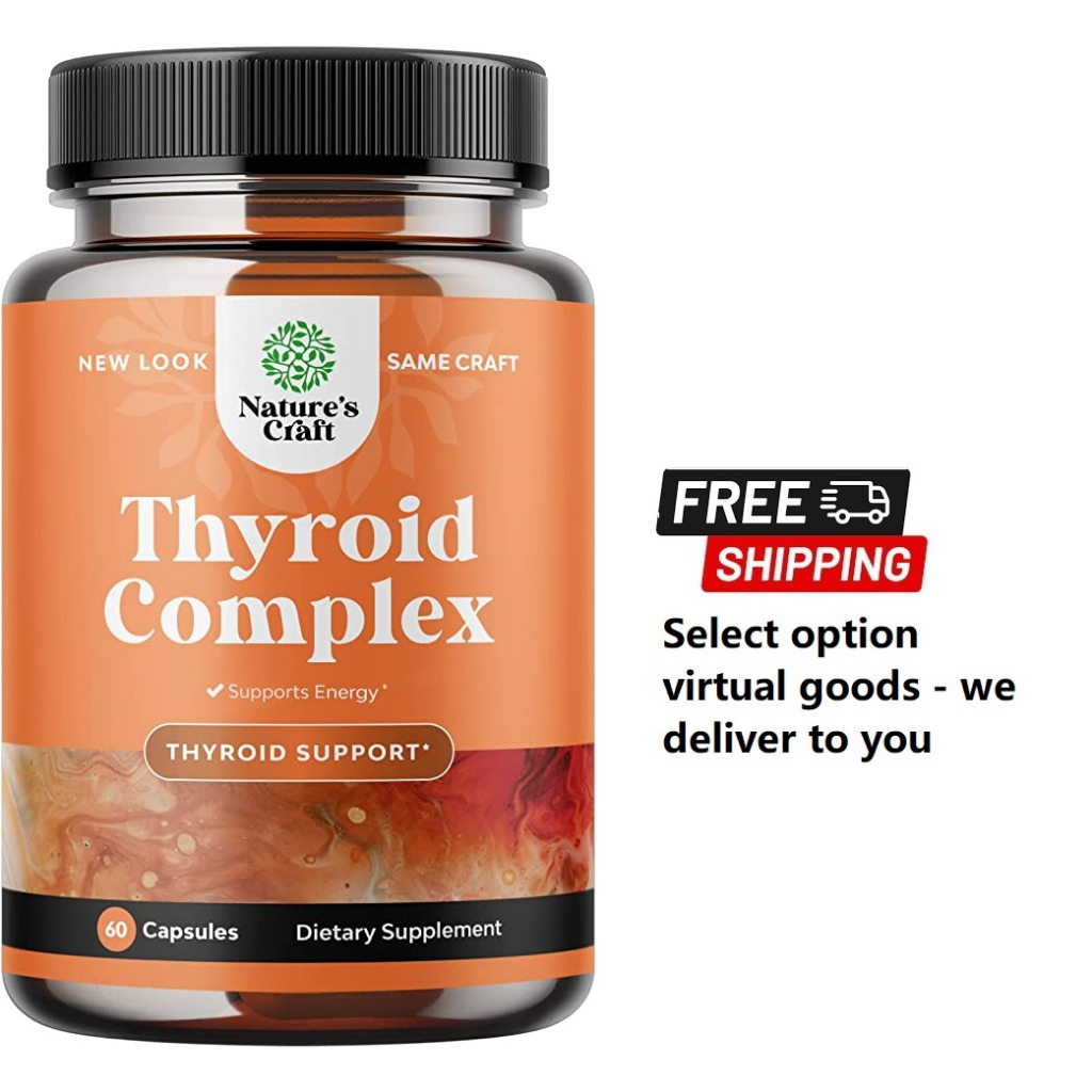 Thyroid Support Complex Blend Vitamin B12, Zinc, Copper, Selenium ...