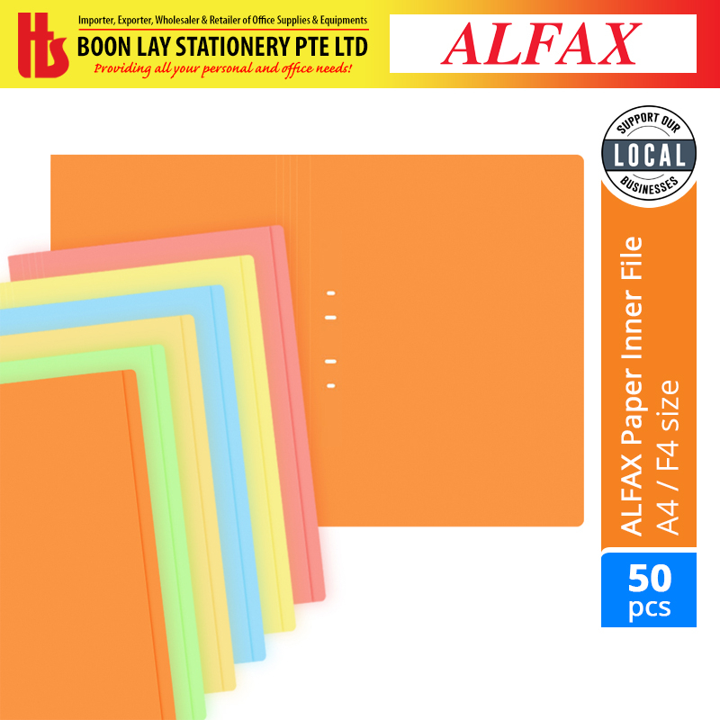 [BUNDLE OF 50PCS] ALFAX Paper Inner File without Fastener (Sizes: A4 ...