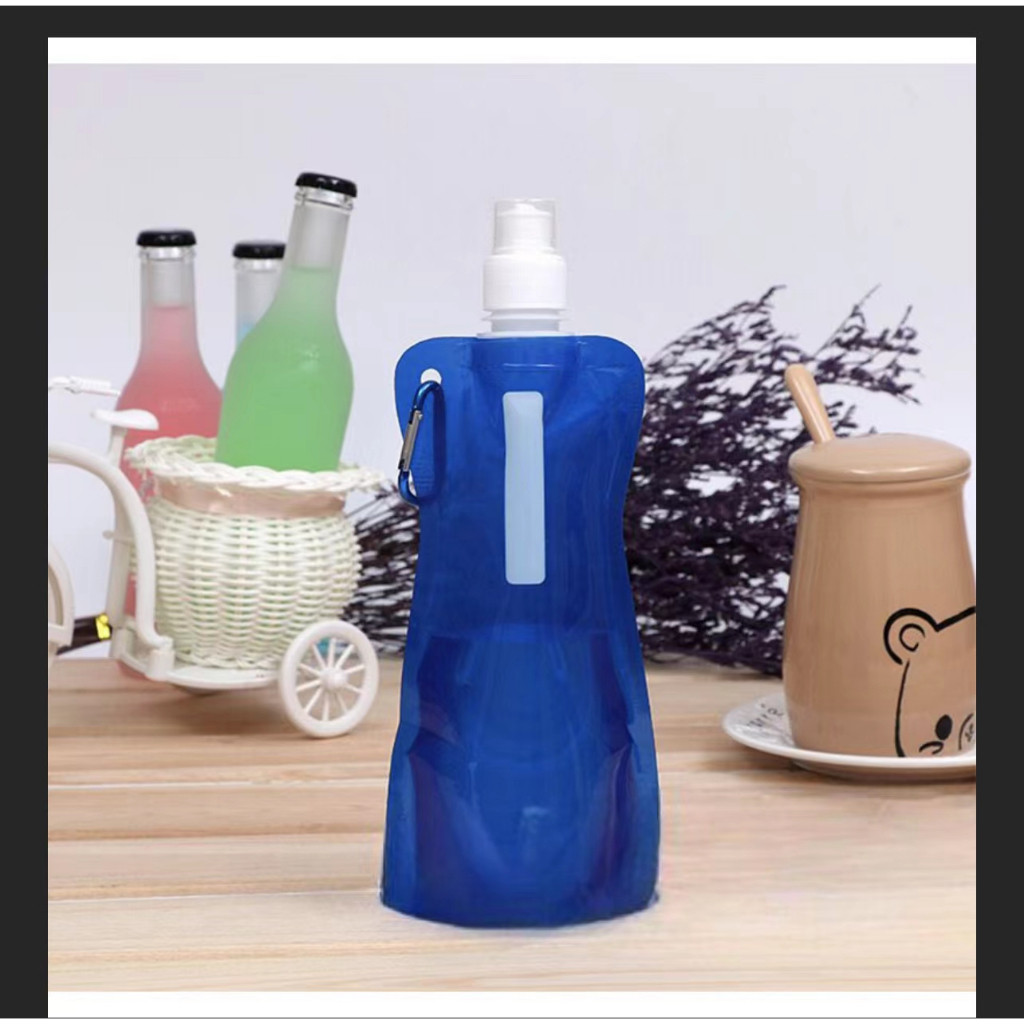 700ml /480ml Reusable Foldable Flexible Water Bottle || Bag Camping ...