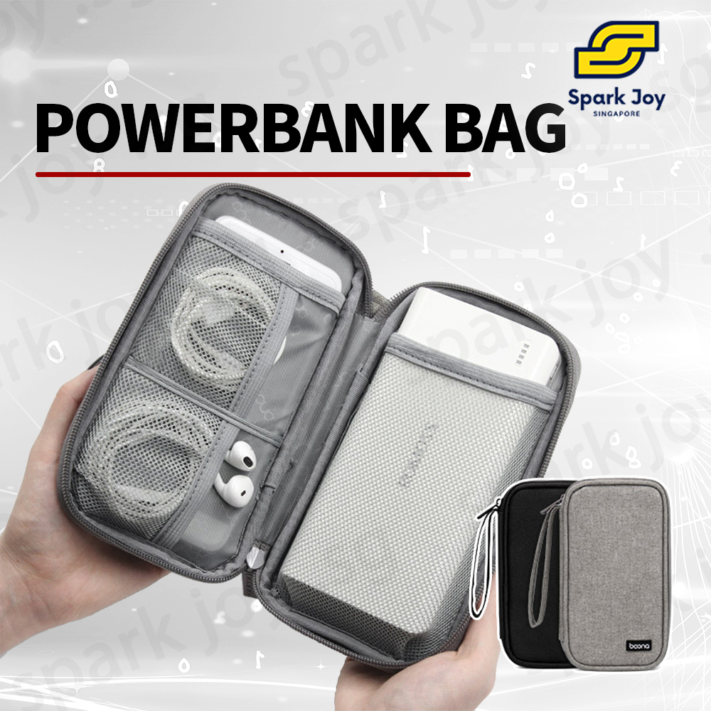 【SG】Portable Powerbank Pouch Powerbank Organiser Organizer Case for ...