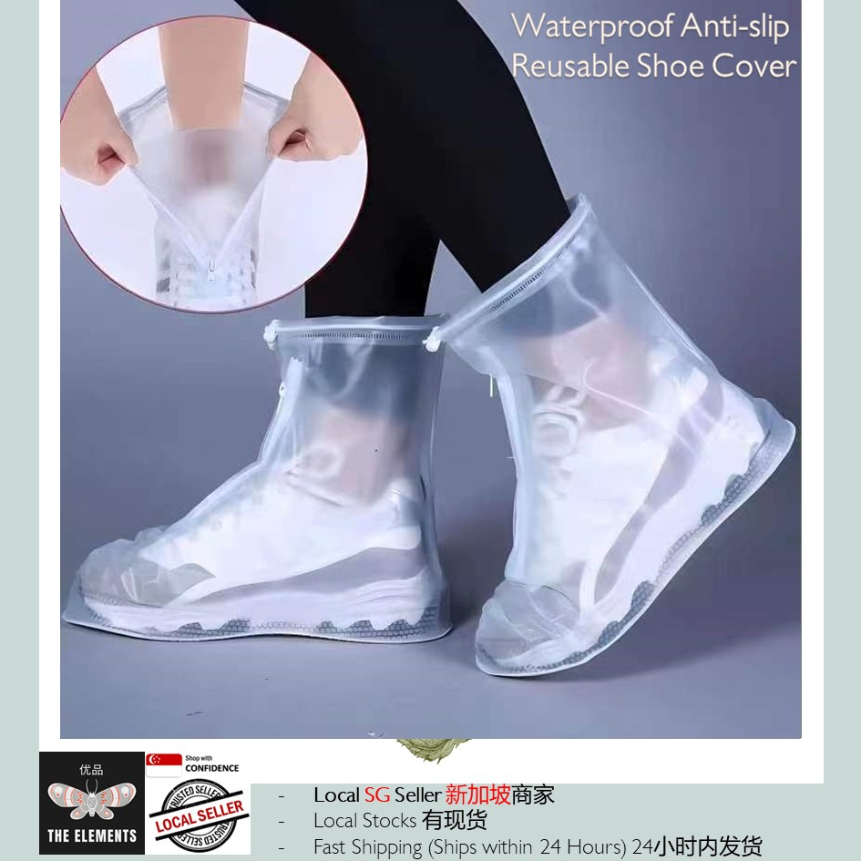 Reusable Waterproof Anti-slip Rain Shoe Boots Cover Durable Comfortable ...