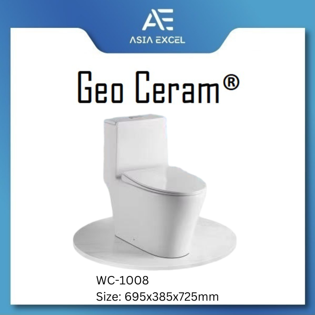 GEO CERAM WC-1008 TORNADO ONE-PIECE TOILET | Shopee Singapore