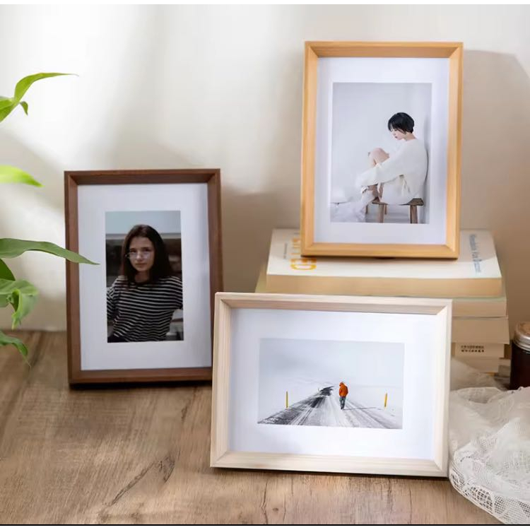 SG Stock Simple Wooden Photo Frame 3R-4R-5R-6R Picture Frame Home ...