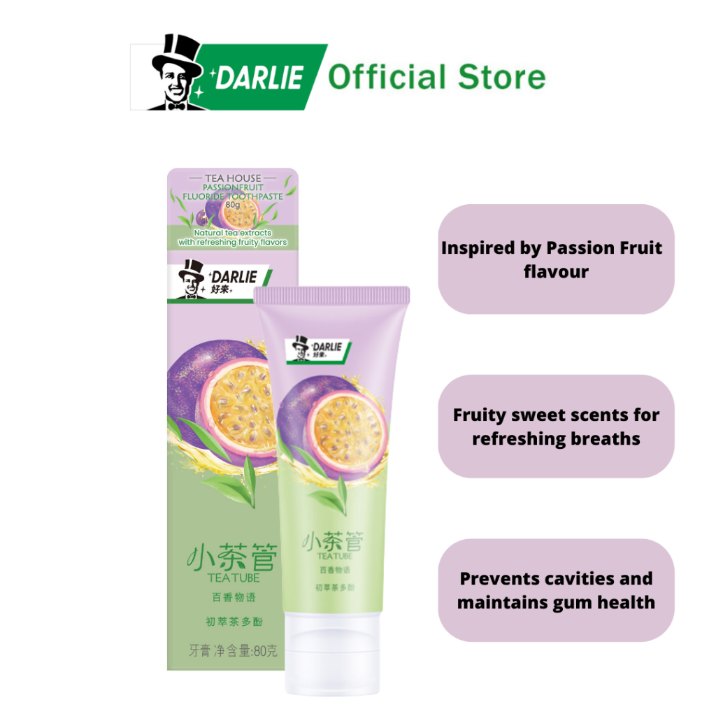 [VALUE BUNDLE of 3] DARLIE Tea House Passionfruit Toothpaste 3x80g ...