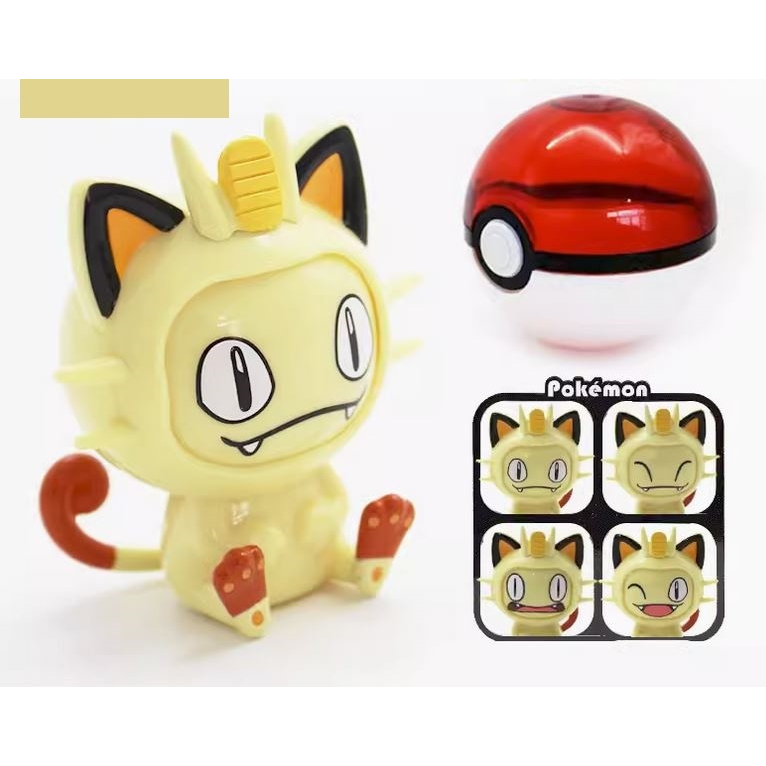 🔥 SG Local Stock 🔥 Pokemon Face-Changing toy Action Meowth Figure ...