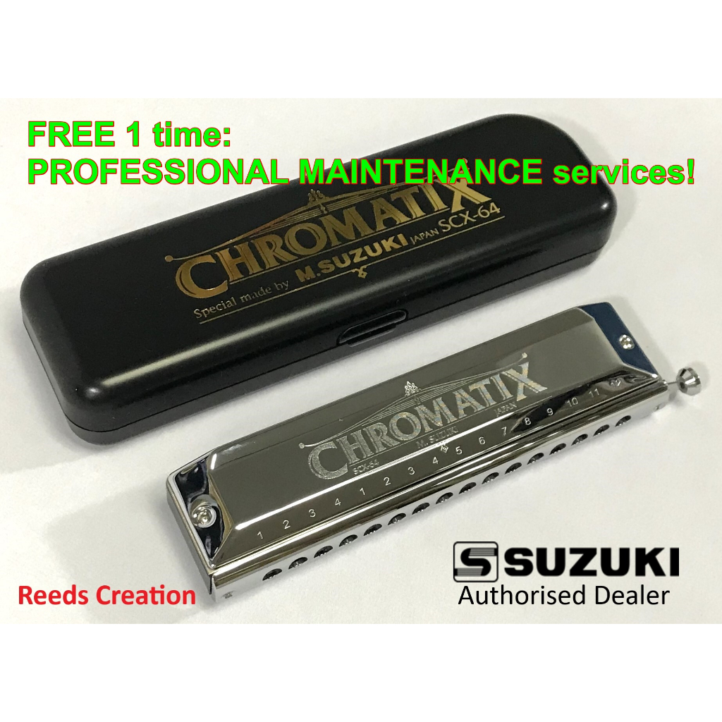 Harmonica Suzuki Chromatix SCX-64 C Major Key. Made in Japan | Shopee ...