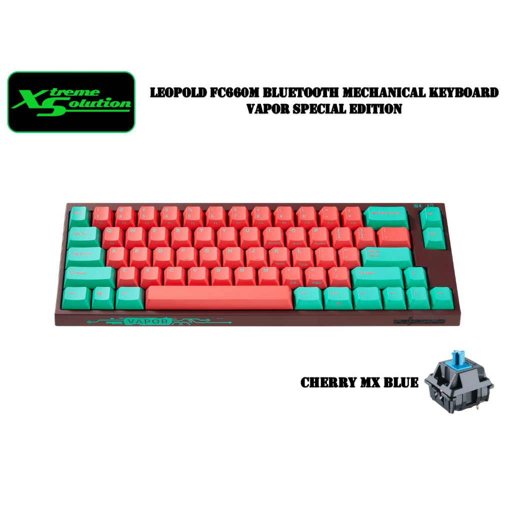 Leopold x MK FC660M BT - Vapor 65% Double Shot PBT Bluetooth Wireless ...