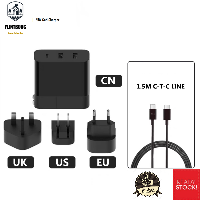 [SG SELLER][LOCAL STOCK] 65W Charger PD Fast Charging Head Suitable for ...