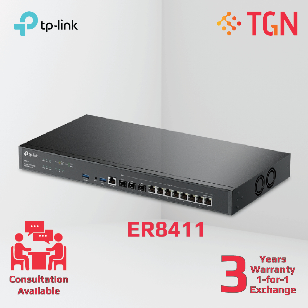 TP-Link ER8411 Omada VPN Router with 10G Ports | Shopee Singapore